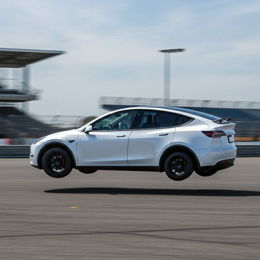 Tesla Races Strange, Compact Model Y on Fremont Test Track: Affordable