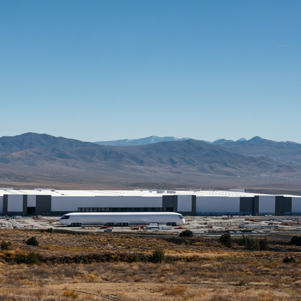 Tesla Semi Factory Near Giga Nevada Shows Signs of Completion Over Tha