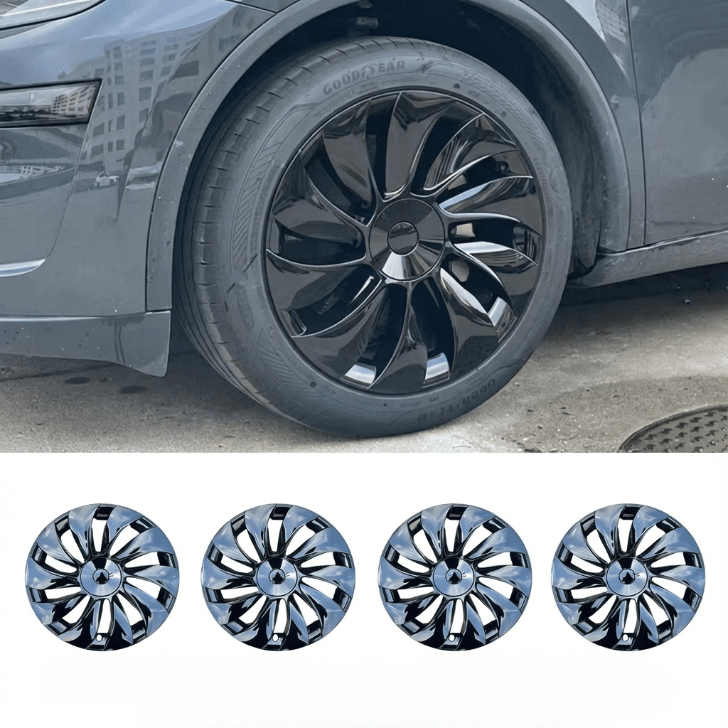Wheel Covers for Tesla Model Y Juniper 2025+ | 19" Cyclone Hubcaps Set of 4