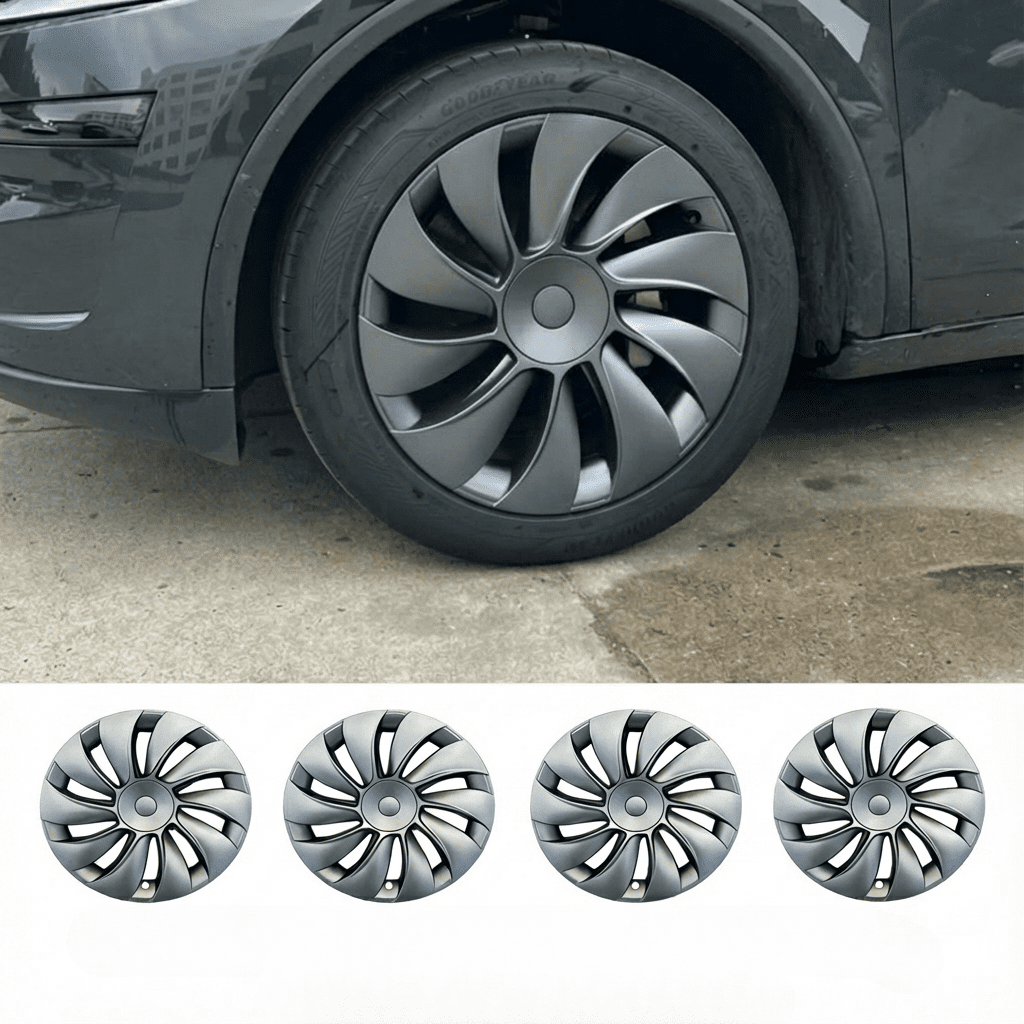 Wheel Covers for Tesla Model Y Juniper 2025+ | 19" Cyclone Hubcaps Set of 4