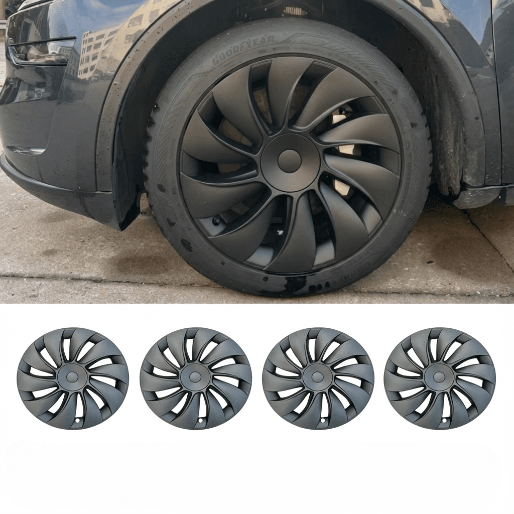 Wheel Covers for Tesla Model Y Juniper 2025+ | 19" Cyclone Hubcaps Set of 4