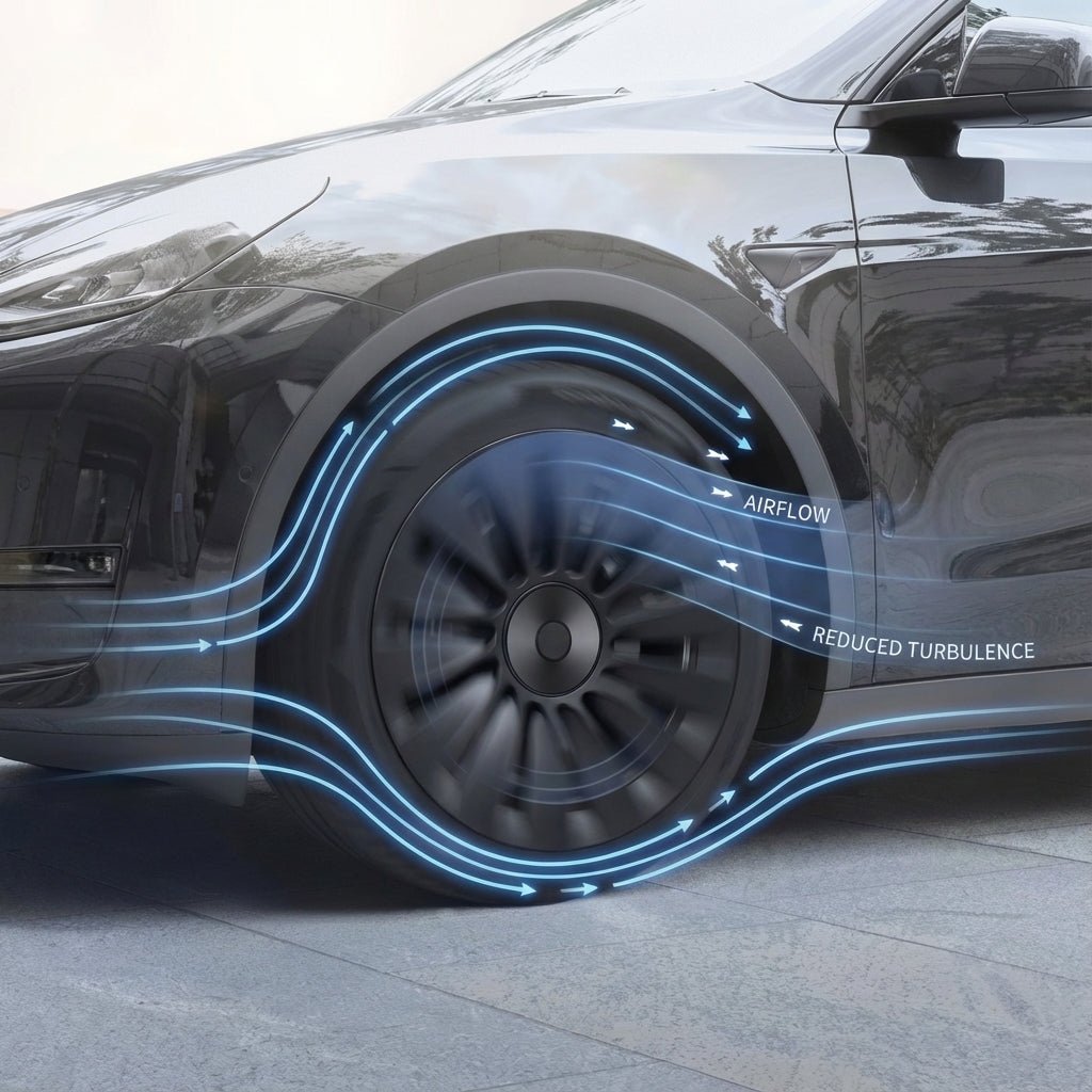 Wheel Covers for Tesla Model Y Juniper 2025+ | 19" Cyclone Hubcaps Set of 4