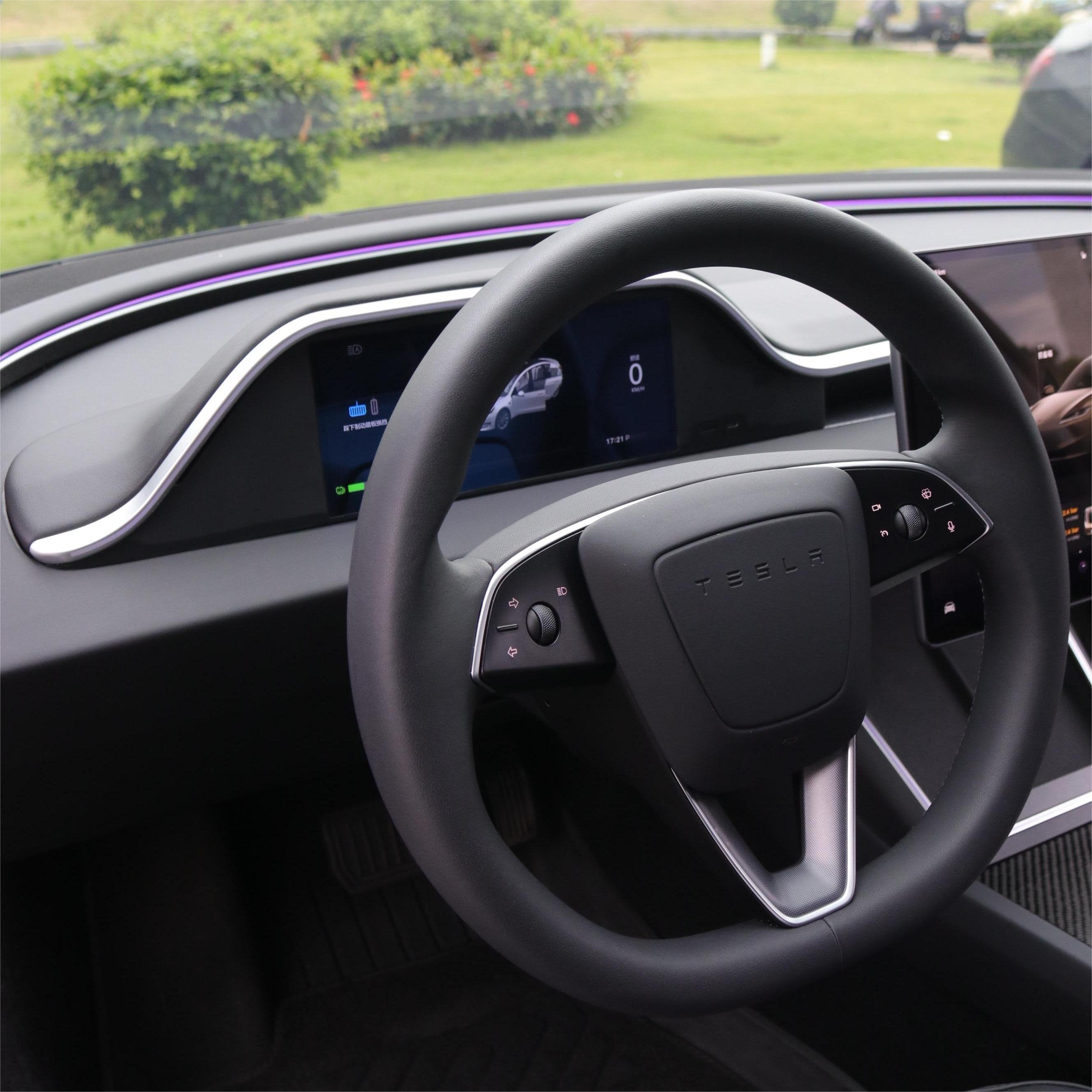 Model 3 Highland Dashboard Display with Ambient Lighting