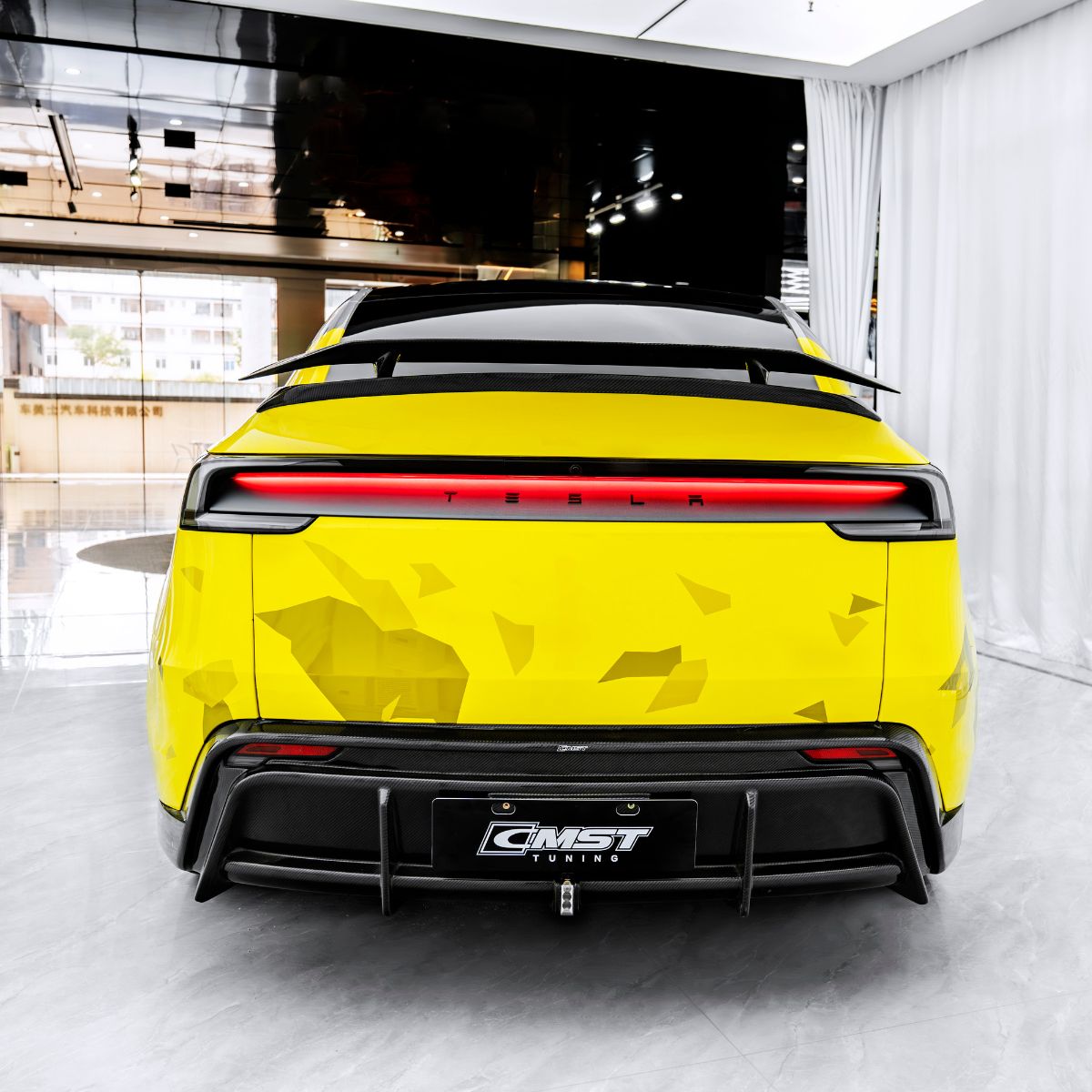 CMST V1 Real Carbon Fiber Rear Spoiler – 2025+ Tesla Model Y Juniper