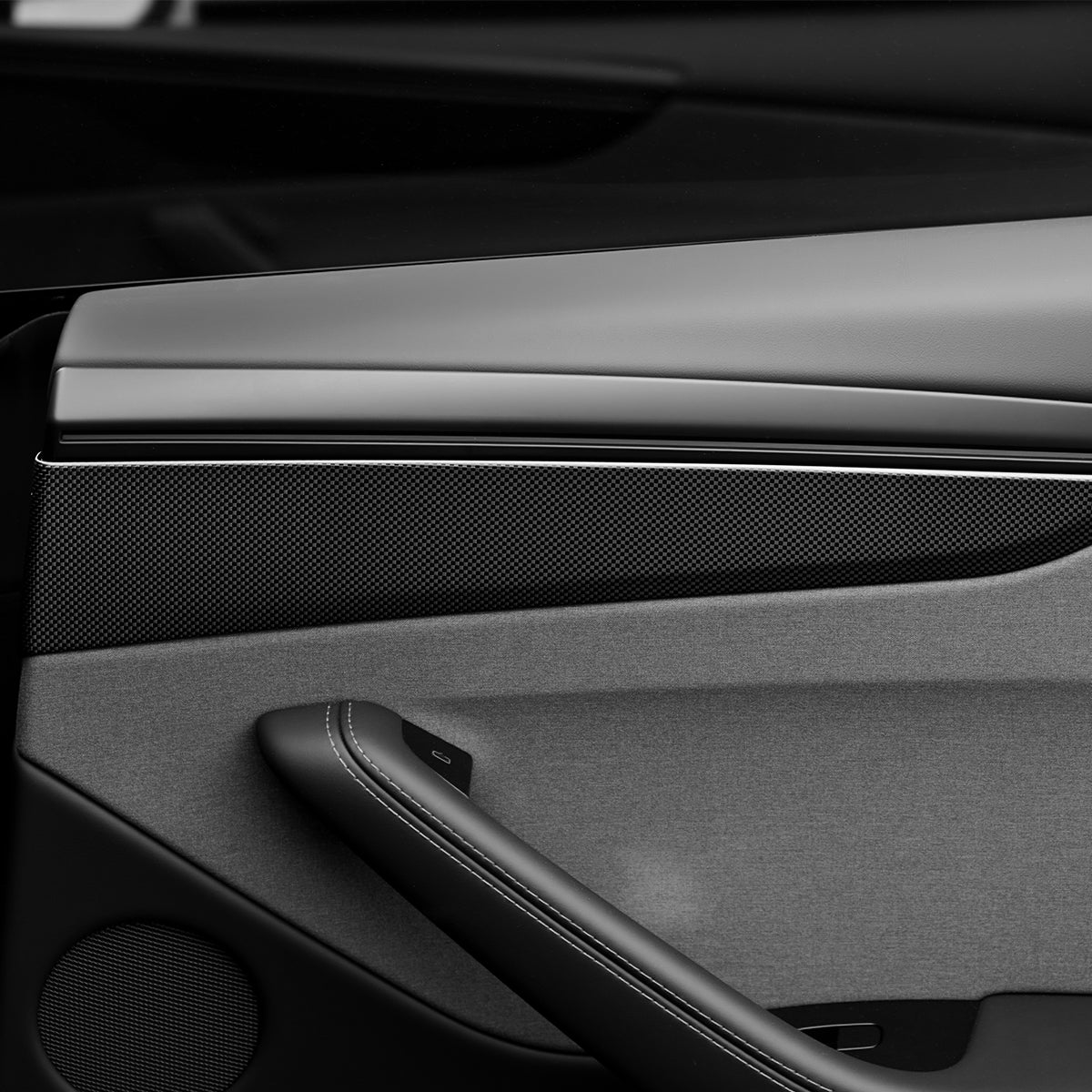 Dry Carbon Fiber Door Panel Trim Covers for Model Y Juniper 2025+ | TESERY