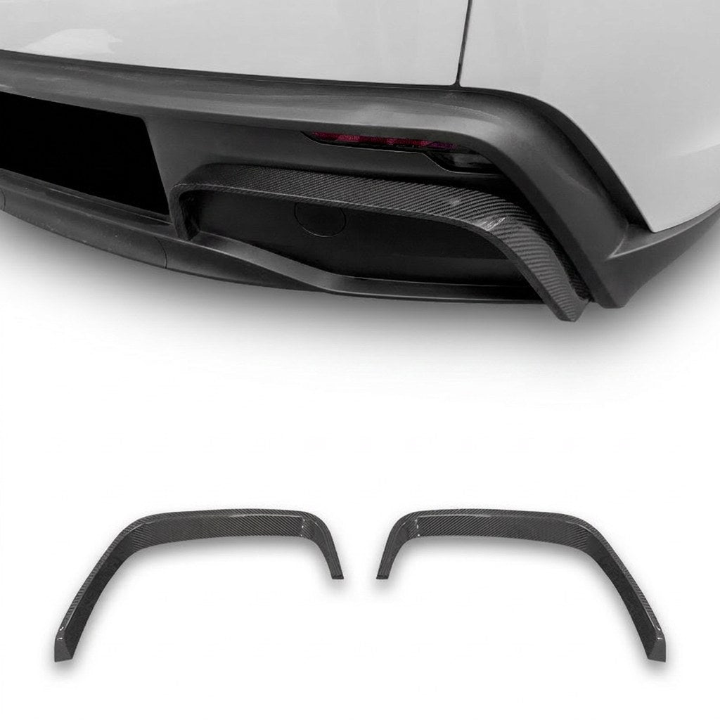 Model Y Juniper Real Carbon Fiber Rear Diffuser Bumper Trim