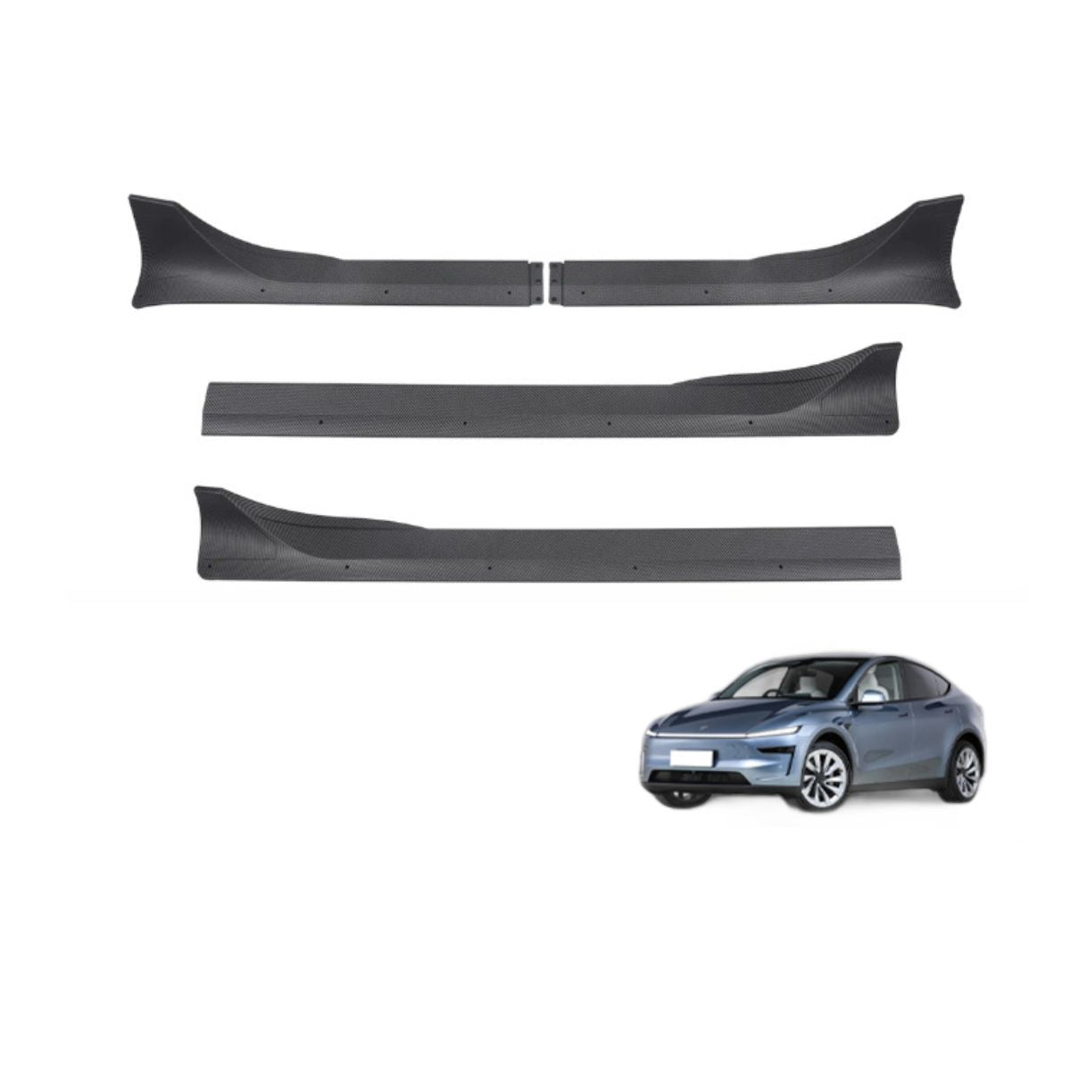 Tesla Model Y Juniper ABS Side Skirts 2025+ - Split Design | Tesery