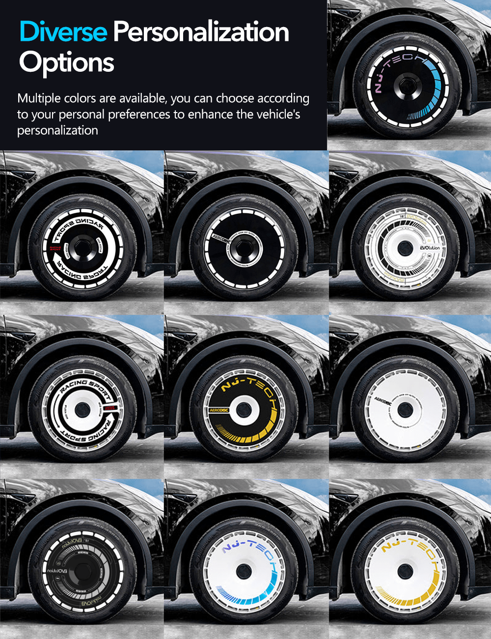 Tesla Model 3/Model Y Aero DISC Wheel Covers