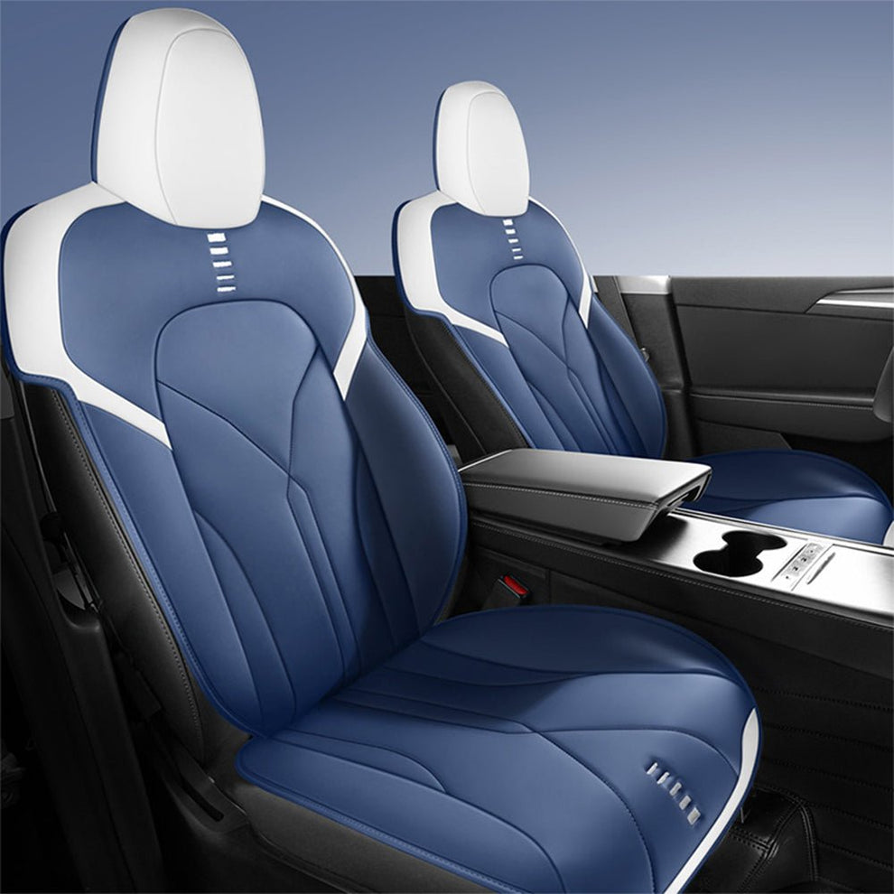 All Seasons Nappa Leather Seat Covers for Tesla Model Y