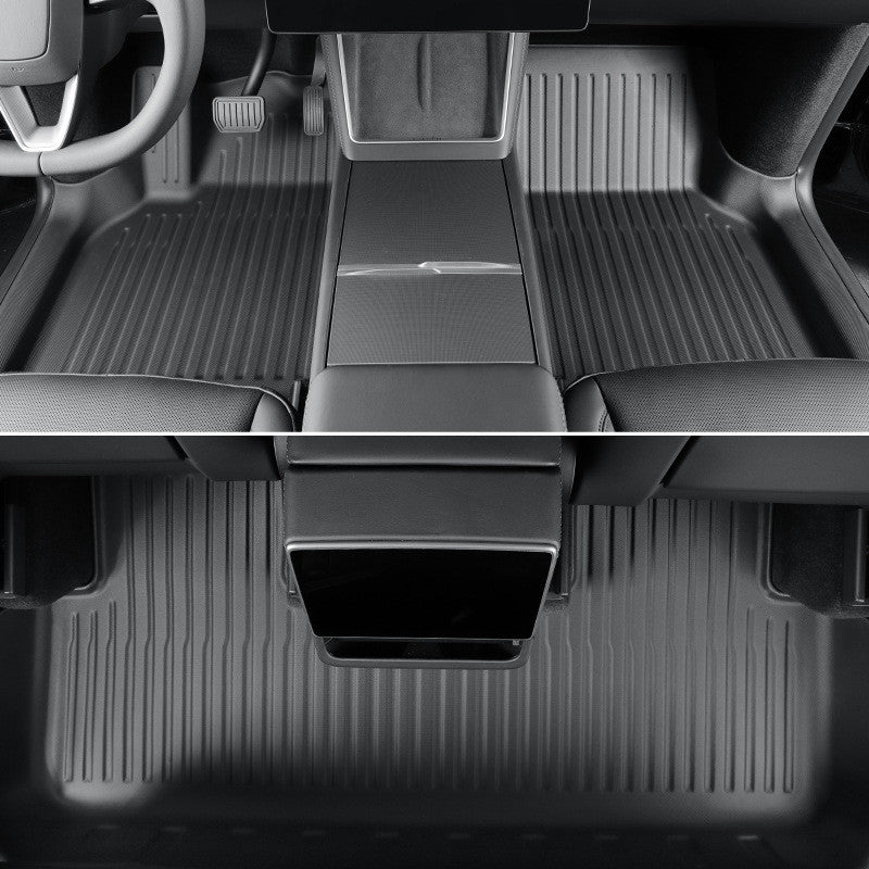 All Weather TPE Floor Mats with Door Sill Protector for Model Y Junipe