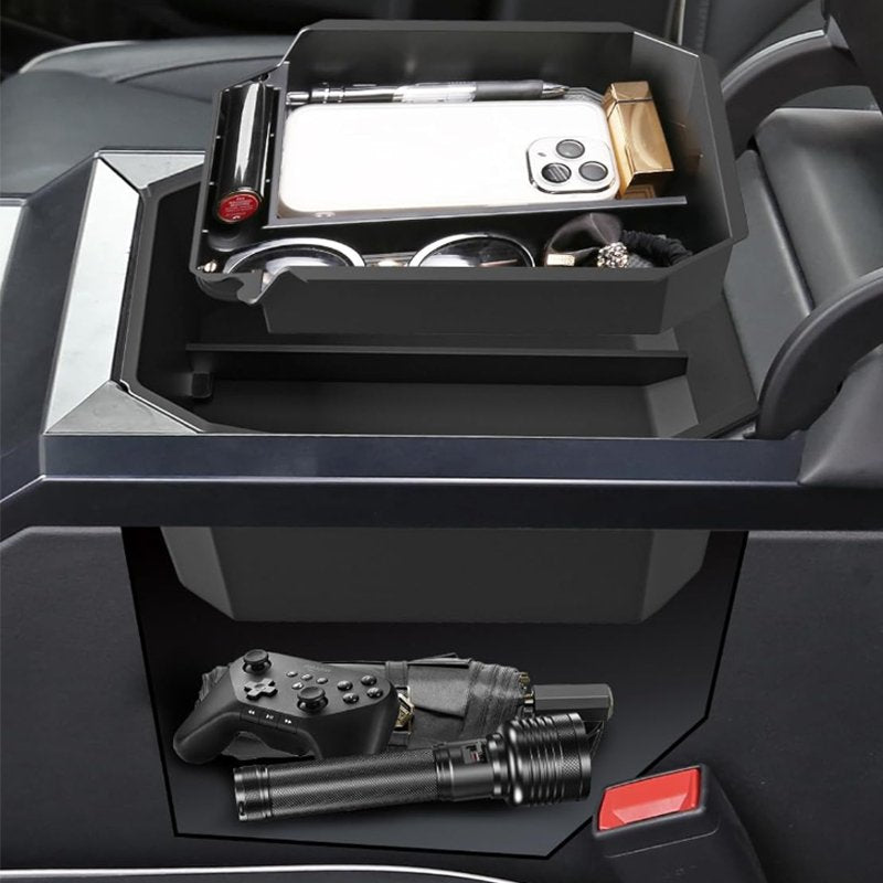 Cybertruck Armrest Storage Box Double Layer