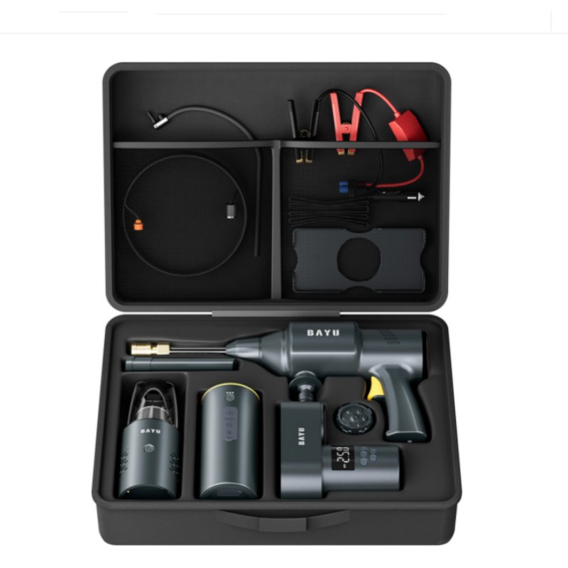 BAYU 6-in-1 Car Emergency Kit Pressure Washer Vacuum Jump Starter 15000mAh