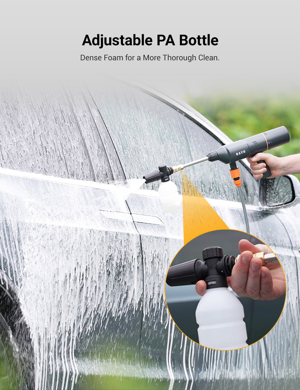 BAYU 6-in-1 Car Emergency Kit Pressure Washer Vacuum Jump Starter 15000mAh