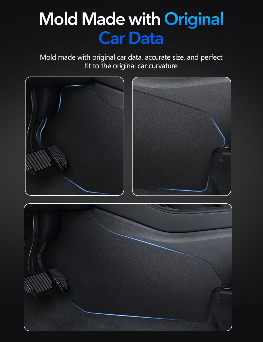 Tesla Model Y Center Console Side Anti-Kick Mat