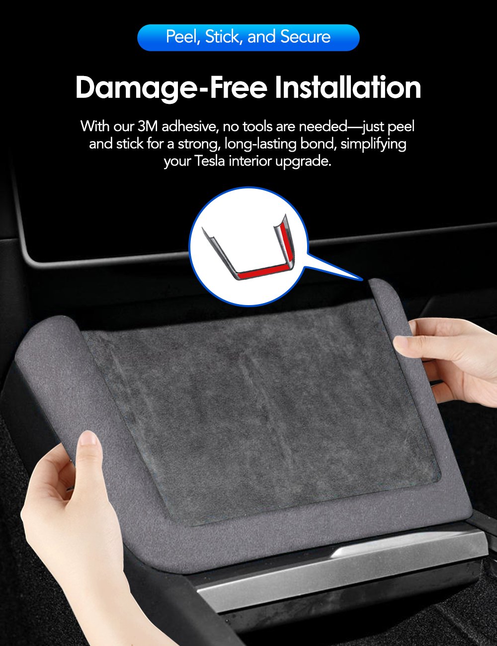 Model 3 Highland Center Console Wireless Charger Cover Trim