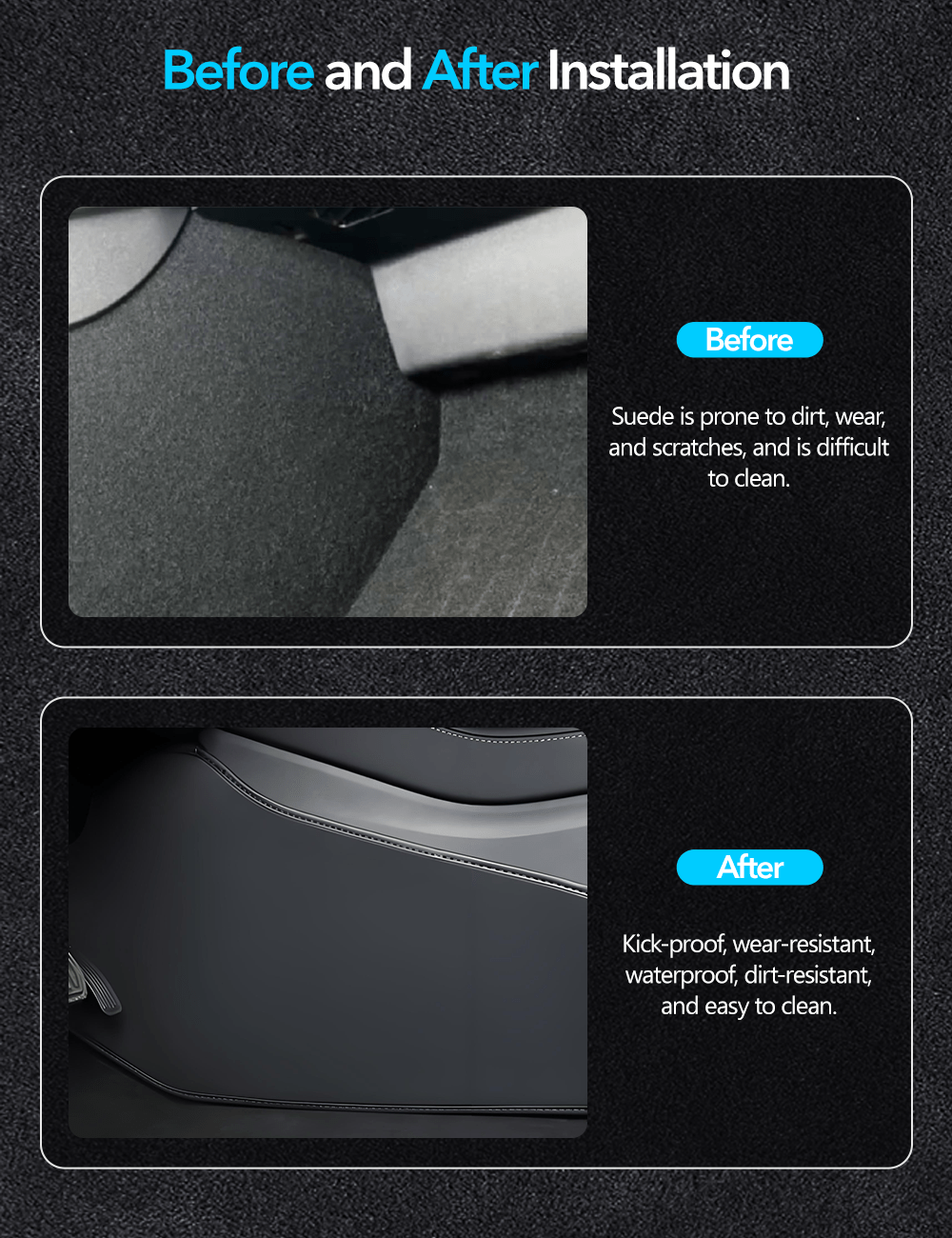 Tesla Model Y Central Control Side Kick Pad