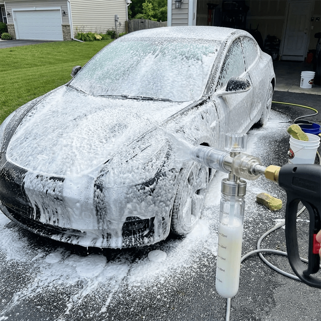 Compact Foam Cannon | Fast & Convenient Car Wash Tool with 1/4" Quick
