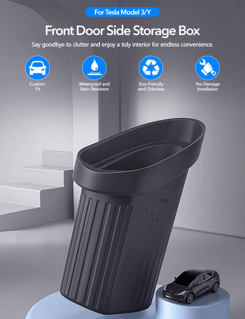 Tesla Model 3/Y Front Door Side Storage trash can【2pcs】