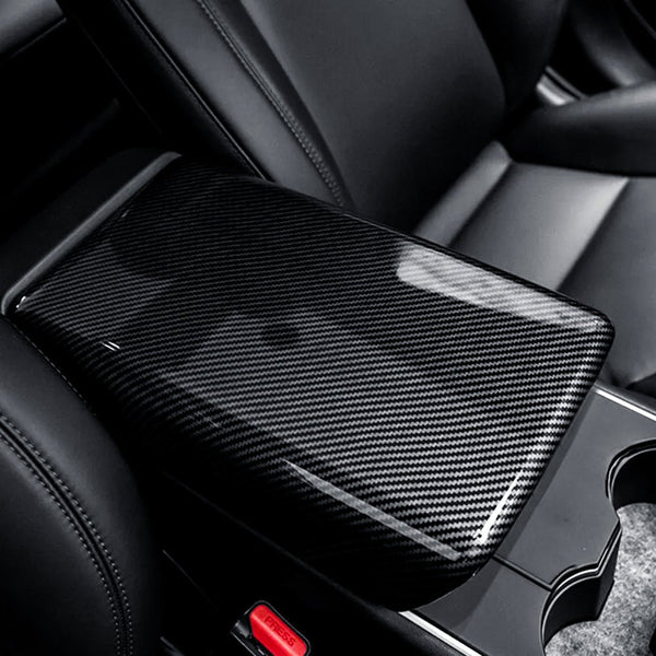 Shop Cybertruck Real Carbon Fiber Armrest Console Cover | Premium Interior