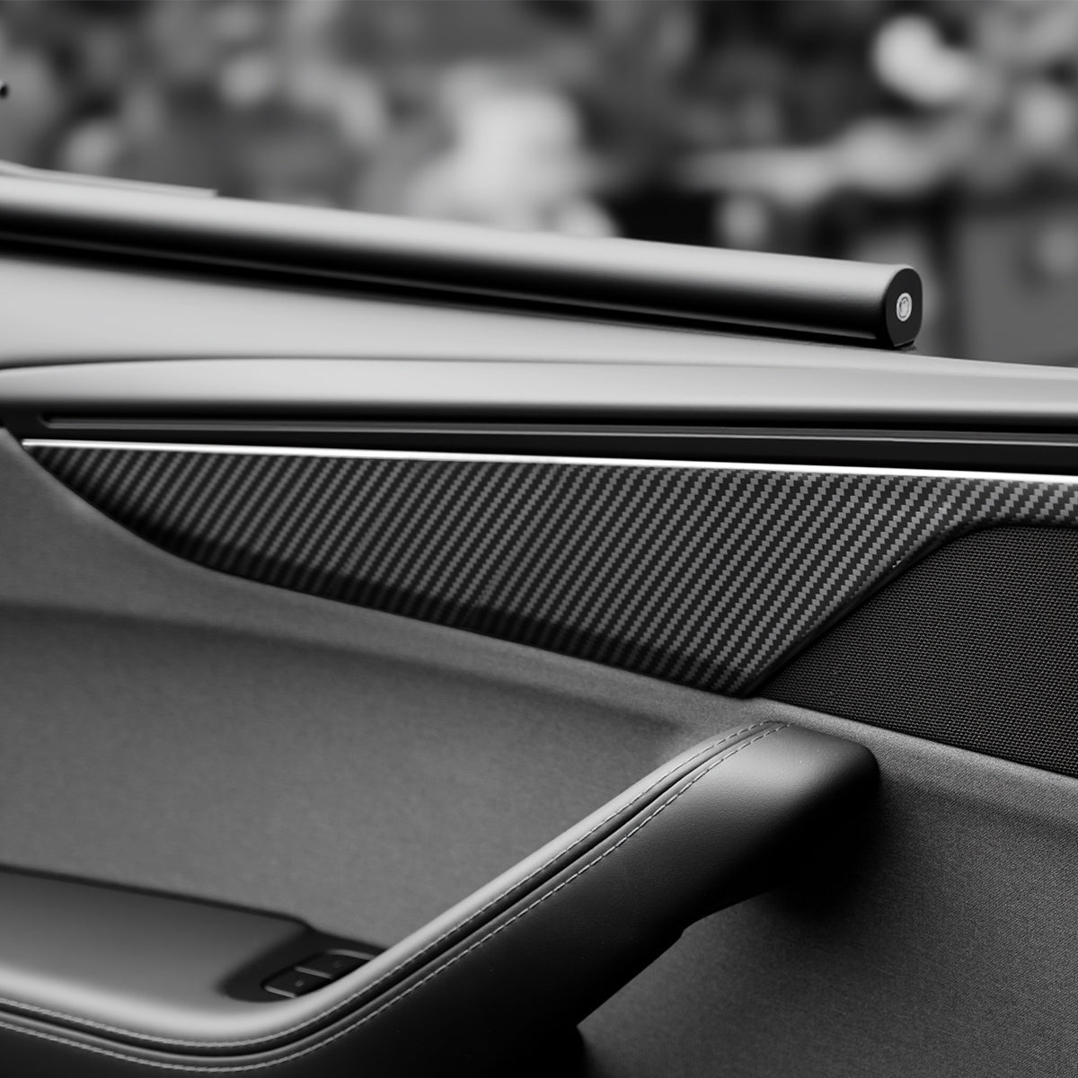 Dry Carbon Fiber Door Panel Trim Covers for Model Y Juniper 2025+ | TESERY