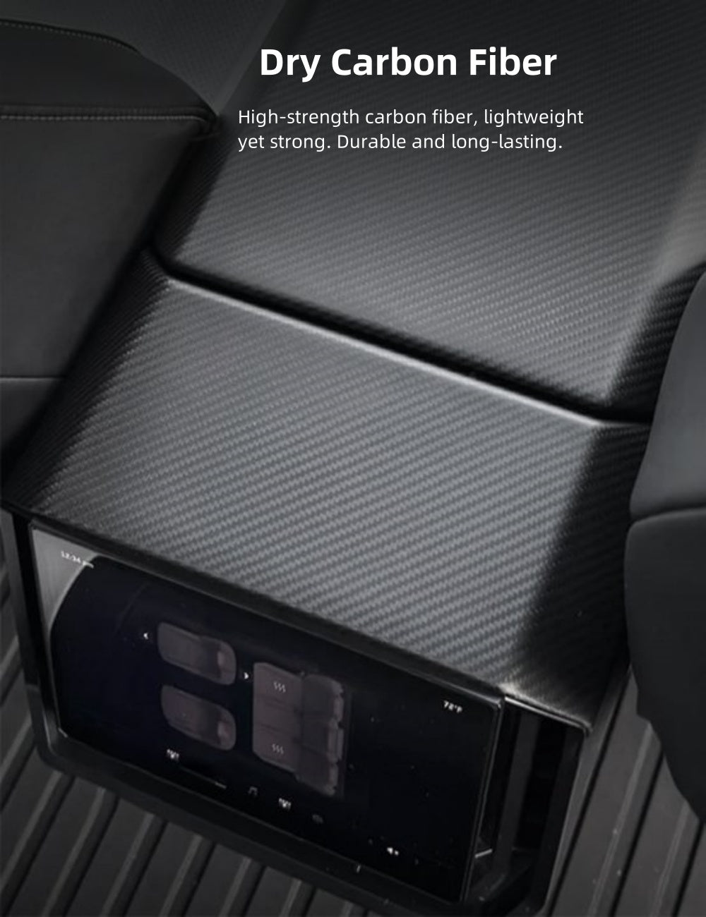 Cybertruck Dry Carbon Fiber Rear Screen Frame Cover / Frame Full Wrap