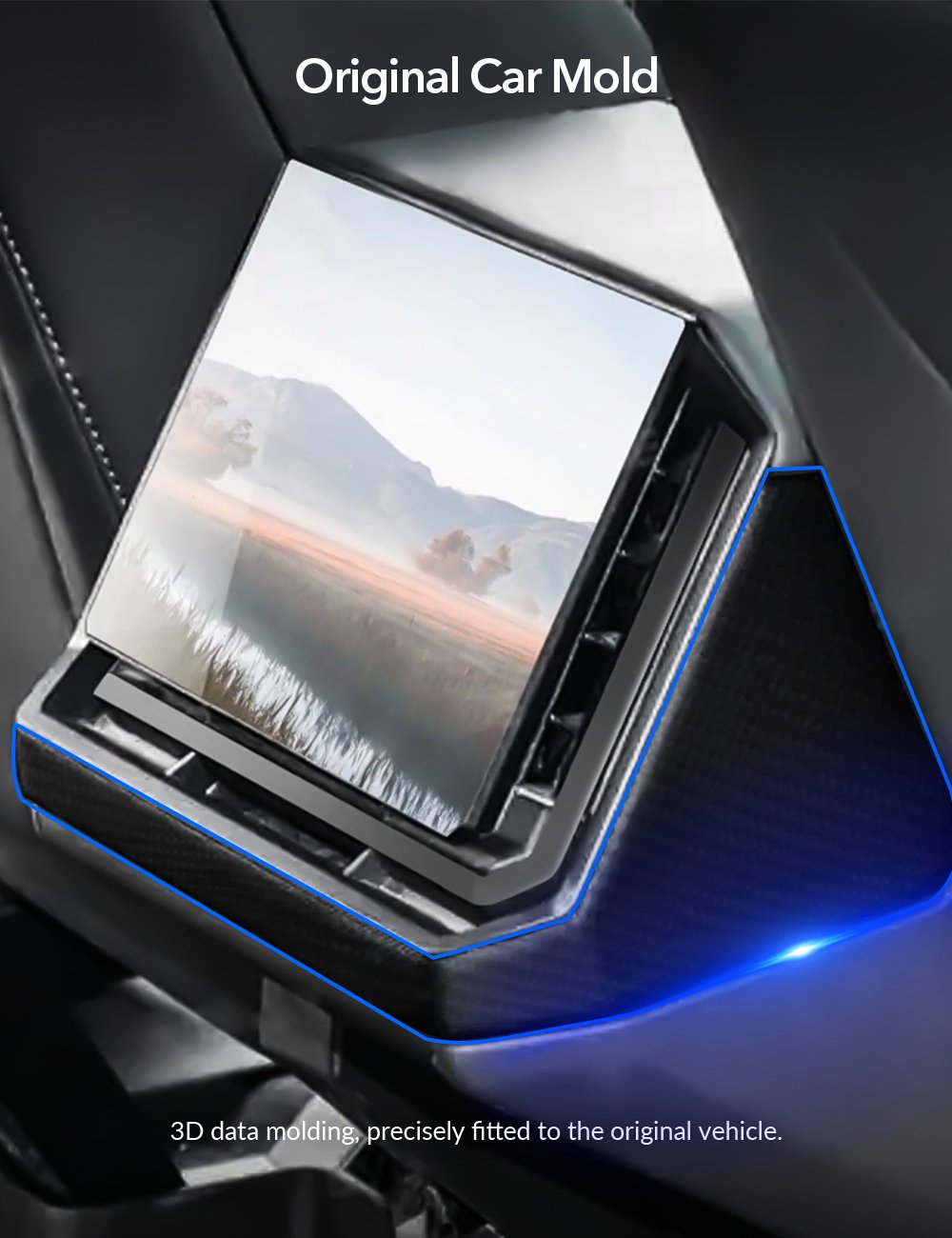 Cybertruck Dry Carbon Fiber Rear Screen Frame Cover / Frame Full Wrap