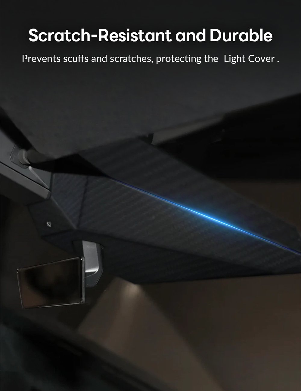 Tesla Cybertruck Dry Carbon Fiber Warning Light Cover
