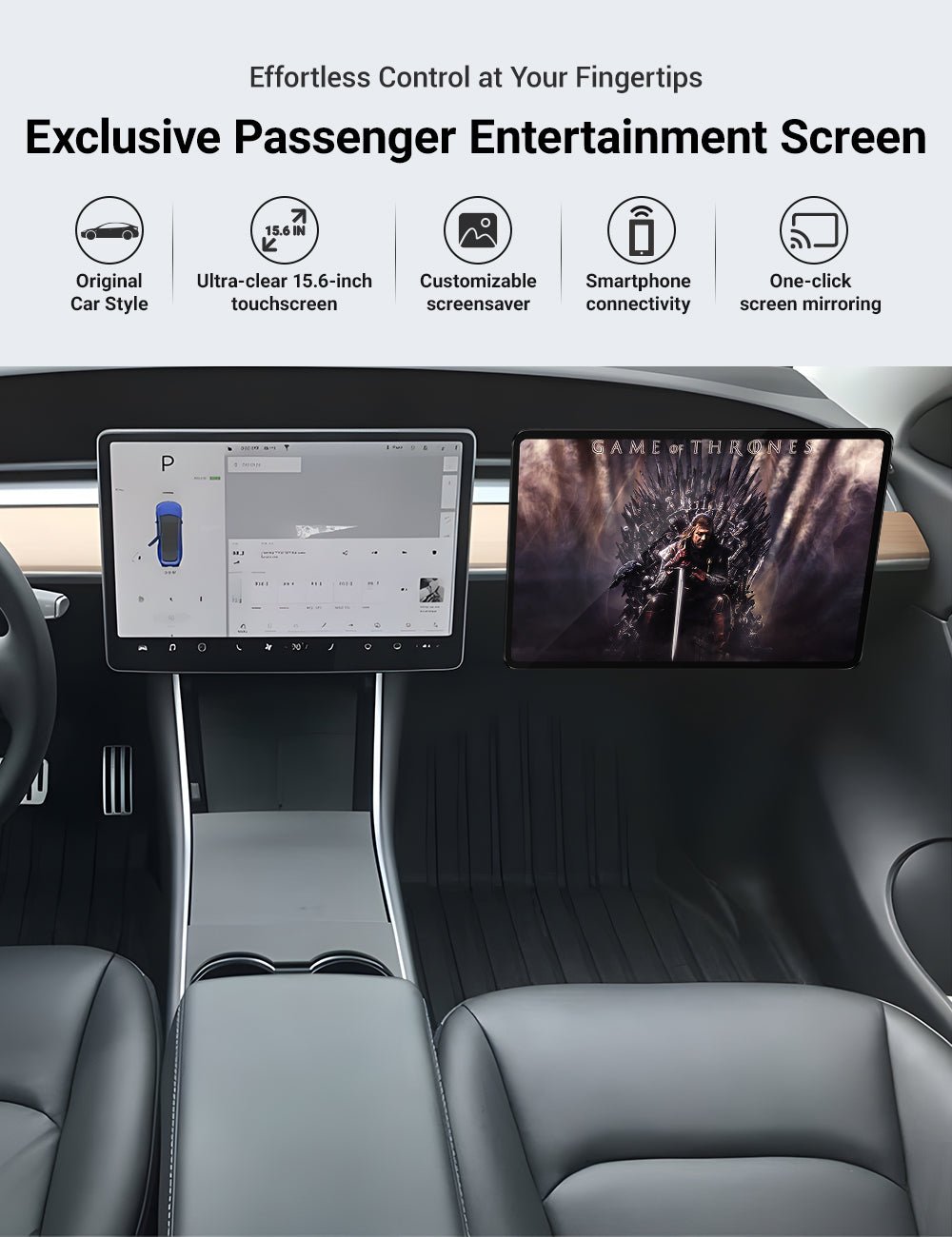 Exclusive Passenger Entertainment Screen for Tesla Model 3/Y