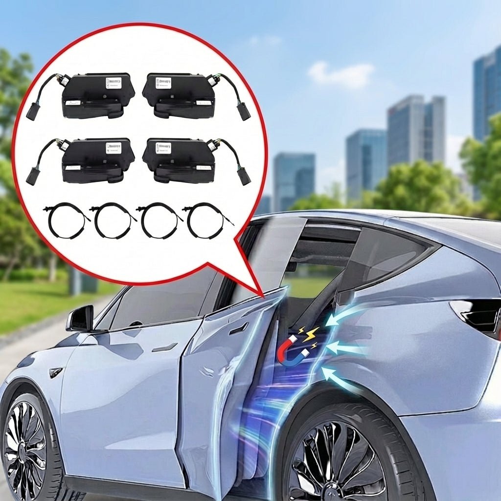 Integrated Dual-Motor Suction Soft-Close Door System - Tesla Model 3/Y ...