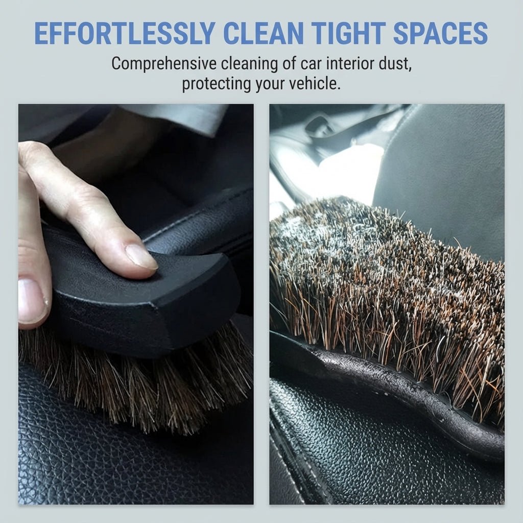 Horse Hair Leather Cleaning Brush for Tesla Interior | Tesery