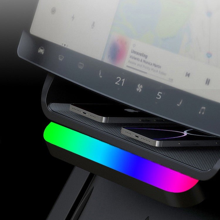 Tesla Model 3/Y Under Screen Storage Organizer with RGB Ambient ...