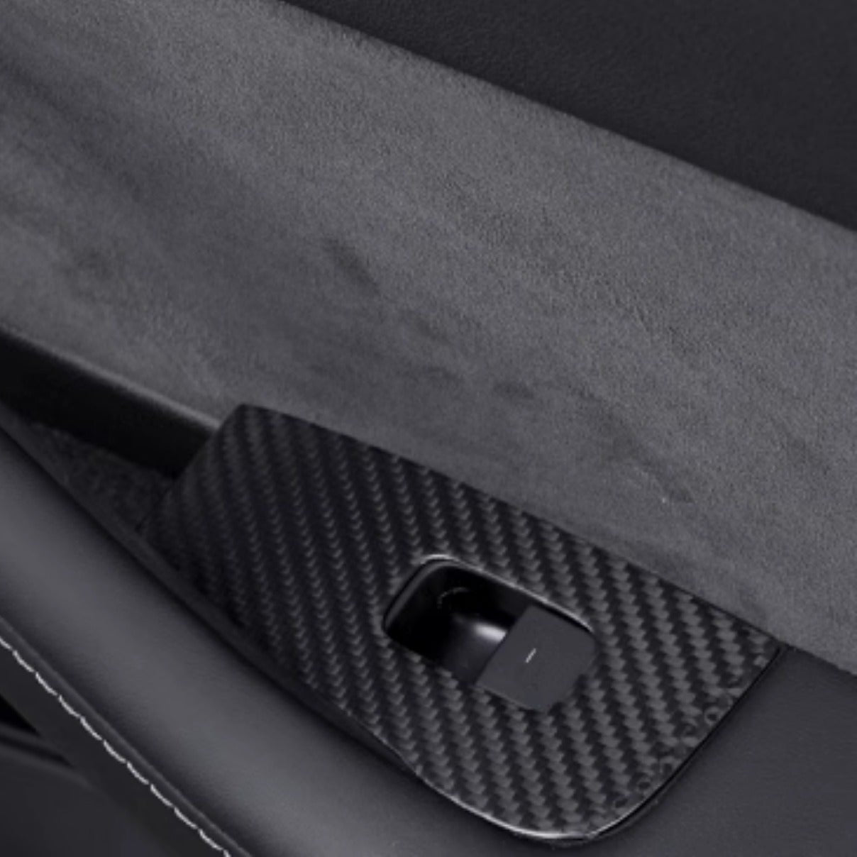 Model Y Door & Window Switch Panel - Carbon Fiber Mods