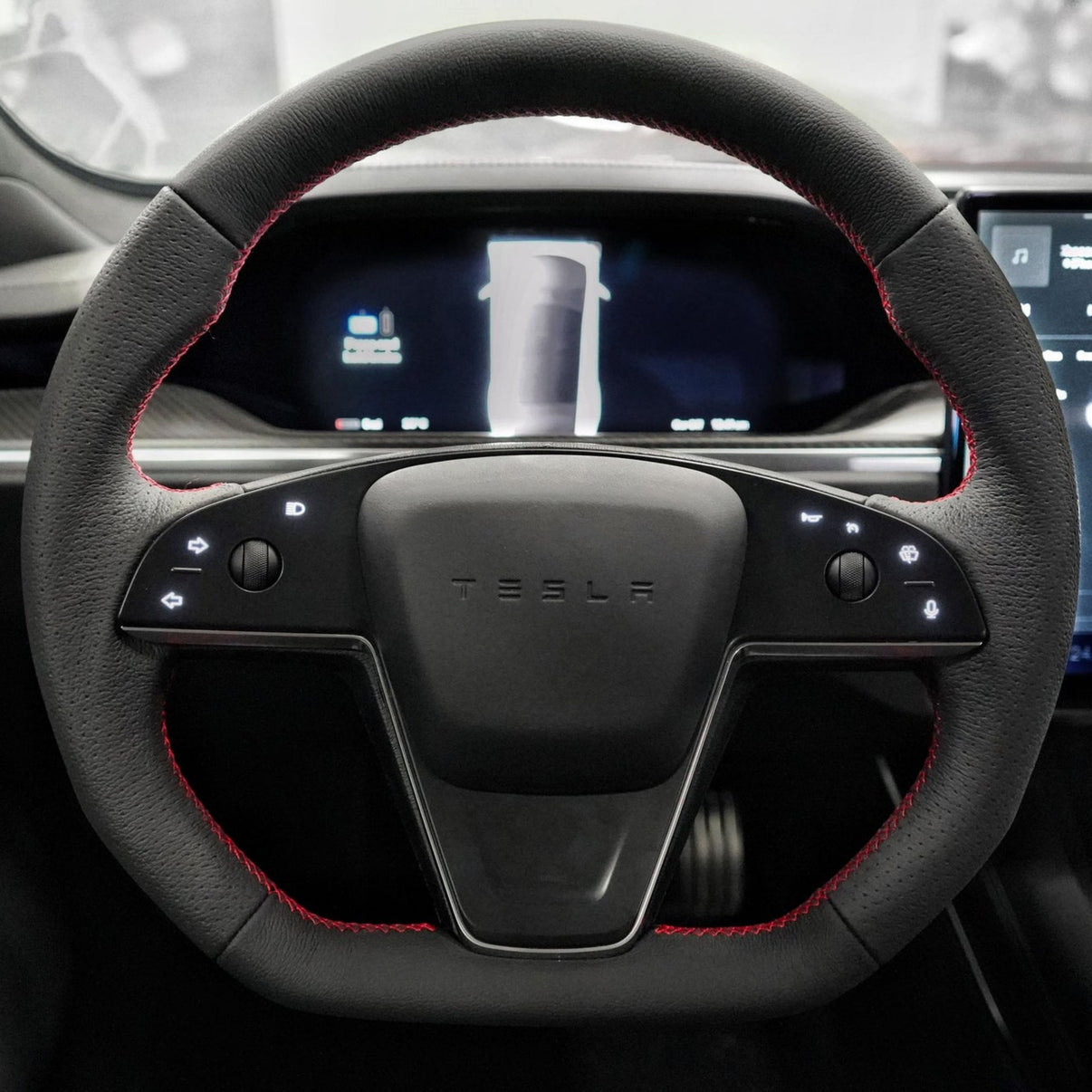 Round Steering Wheel for Tesla Model S / X 2021-2023