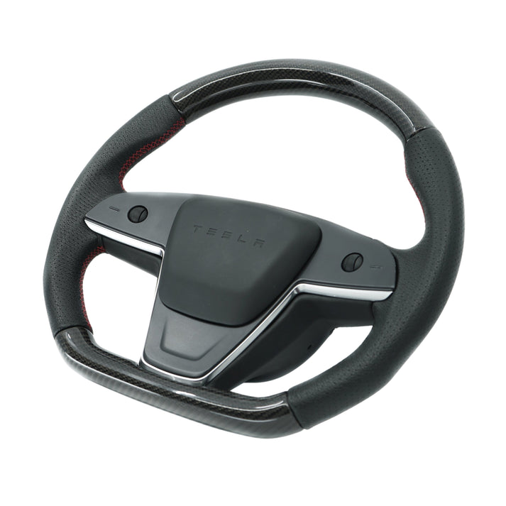 Round Steering Wheel for Tesla Model S / X 2021-2023