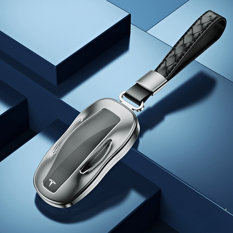 Estojo Premium em Metal para Chave Tesla Model 3/Y/S/X - Capa para Com