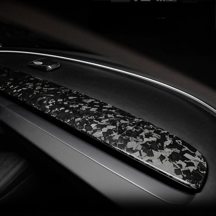 Real Dry Carbon Fiber Dash Cover Overlay for Model 3 Highalnd & New Mo