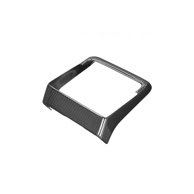 Real Dry Carbon Fiber Rear Screen Trim Frame Overlay for Model 3 Highl