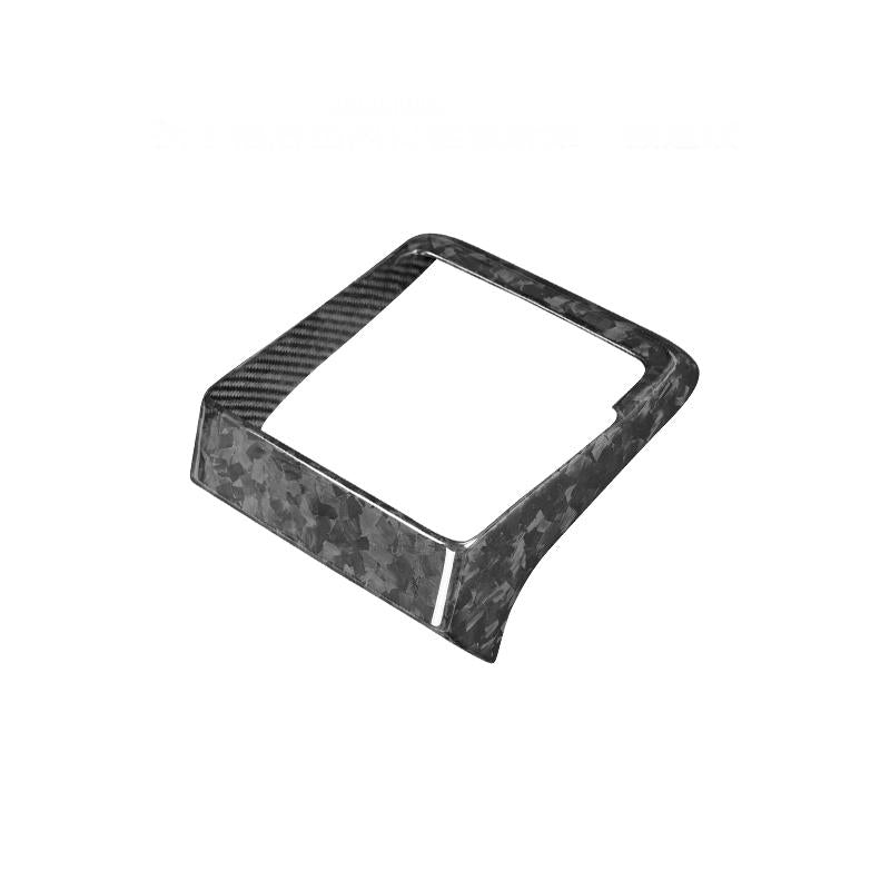 Real Dry Carbon Fiber Rear Screen Trim Frame Overlay for Model 3 Highl