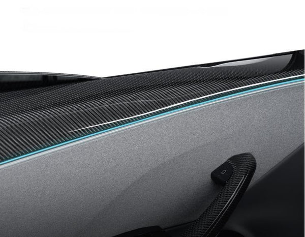 Carbon Fiber Upper Door Trim Panel Overlay for New Model 3 / Model Y