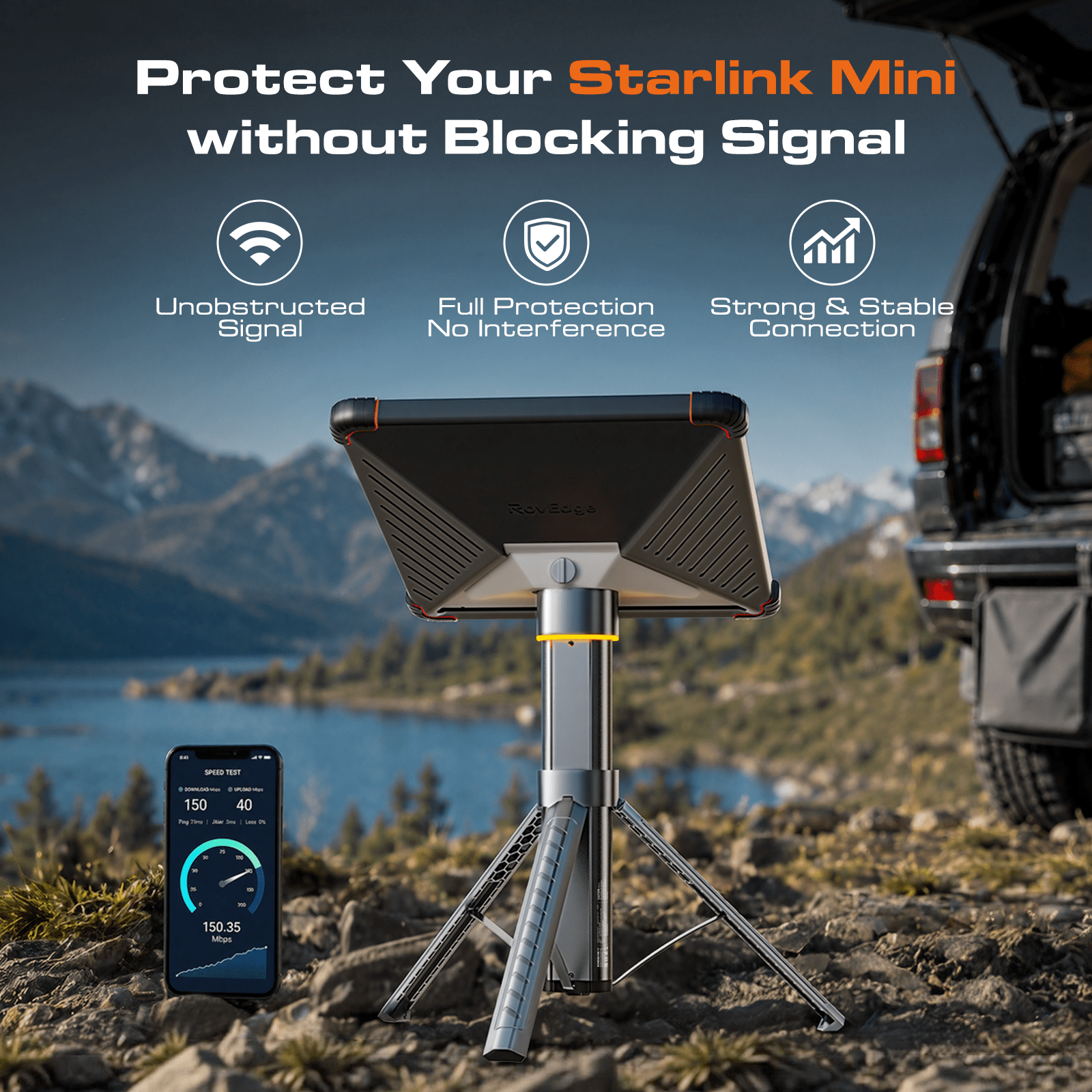 Starlink Mini Armor Case with R-Foot Drop Shield, IP65 | RovEdge