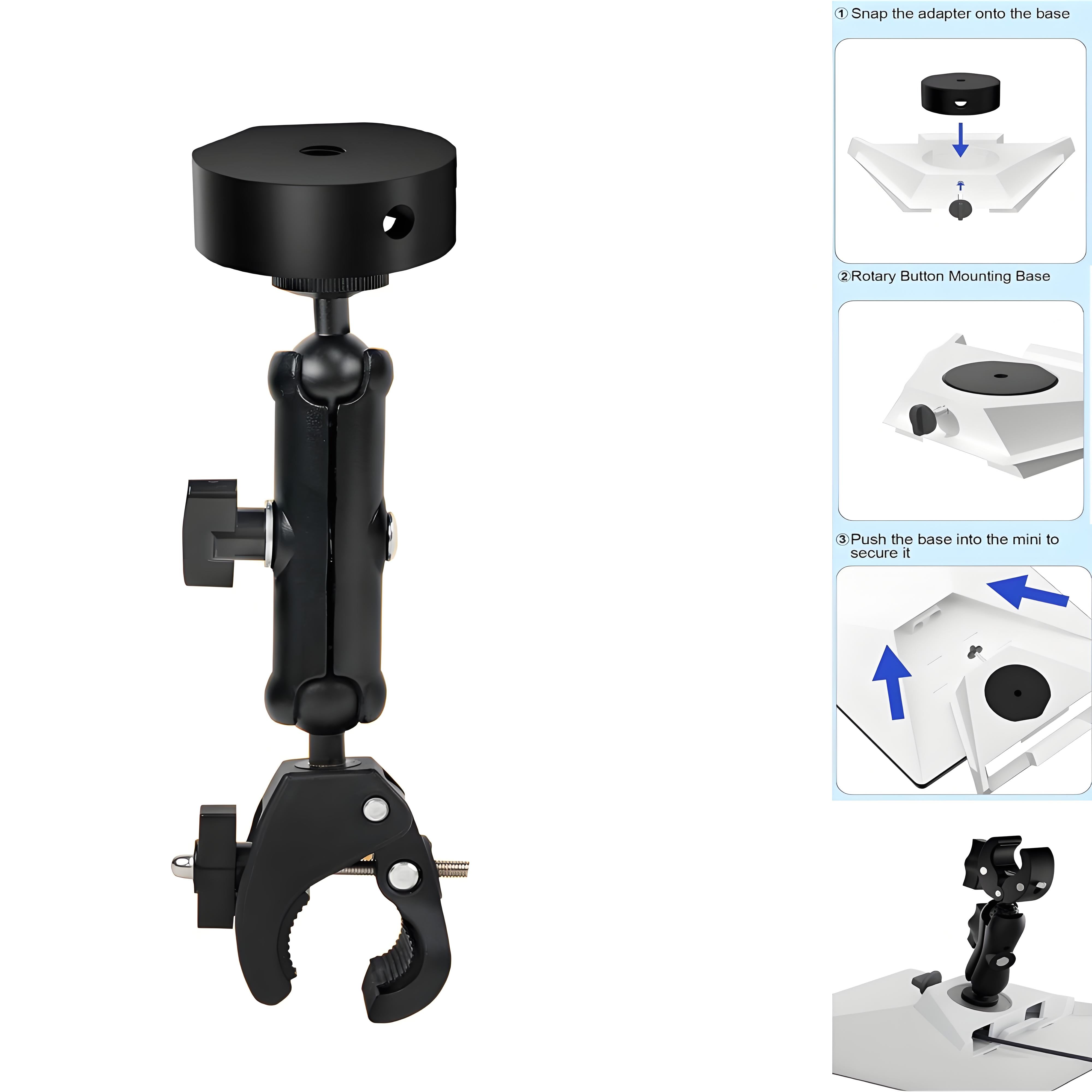 Starlink Mini RV Heavy-Duty Clamp Mount – Aluminum Alloy Portable Bracket