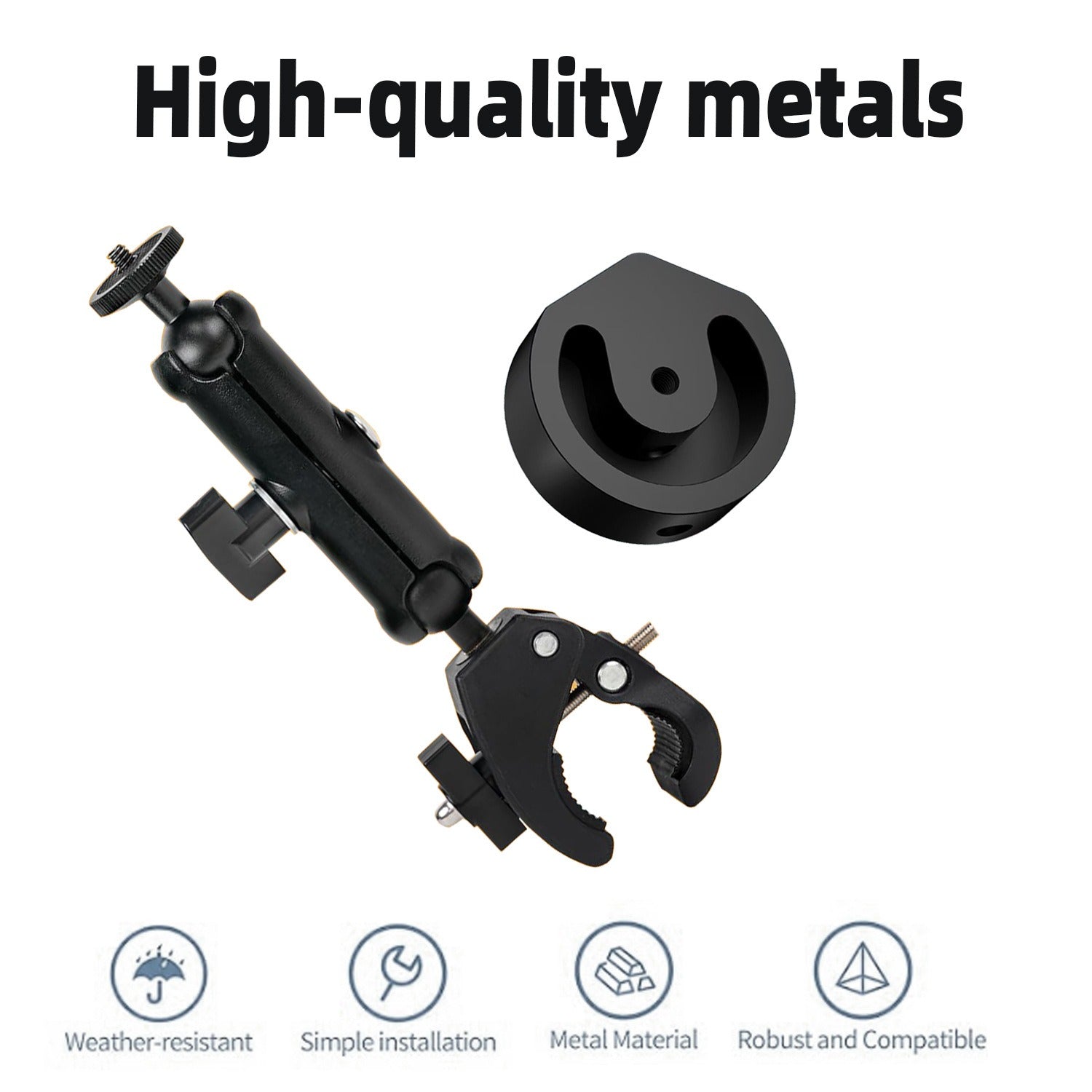 Starlink Mini RV Heavy-Duty Clamp Mount – Aluminum Alloy Portable Bracket