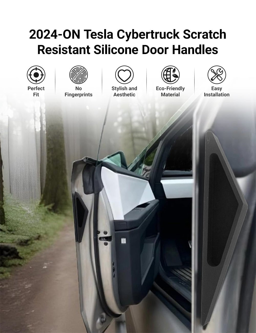 Cybertruck Scratch-Resistant Silicone Door Handles