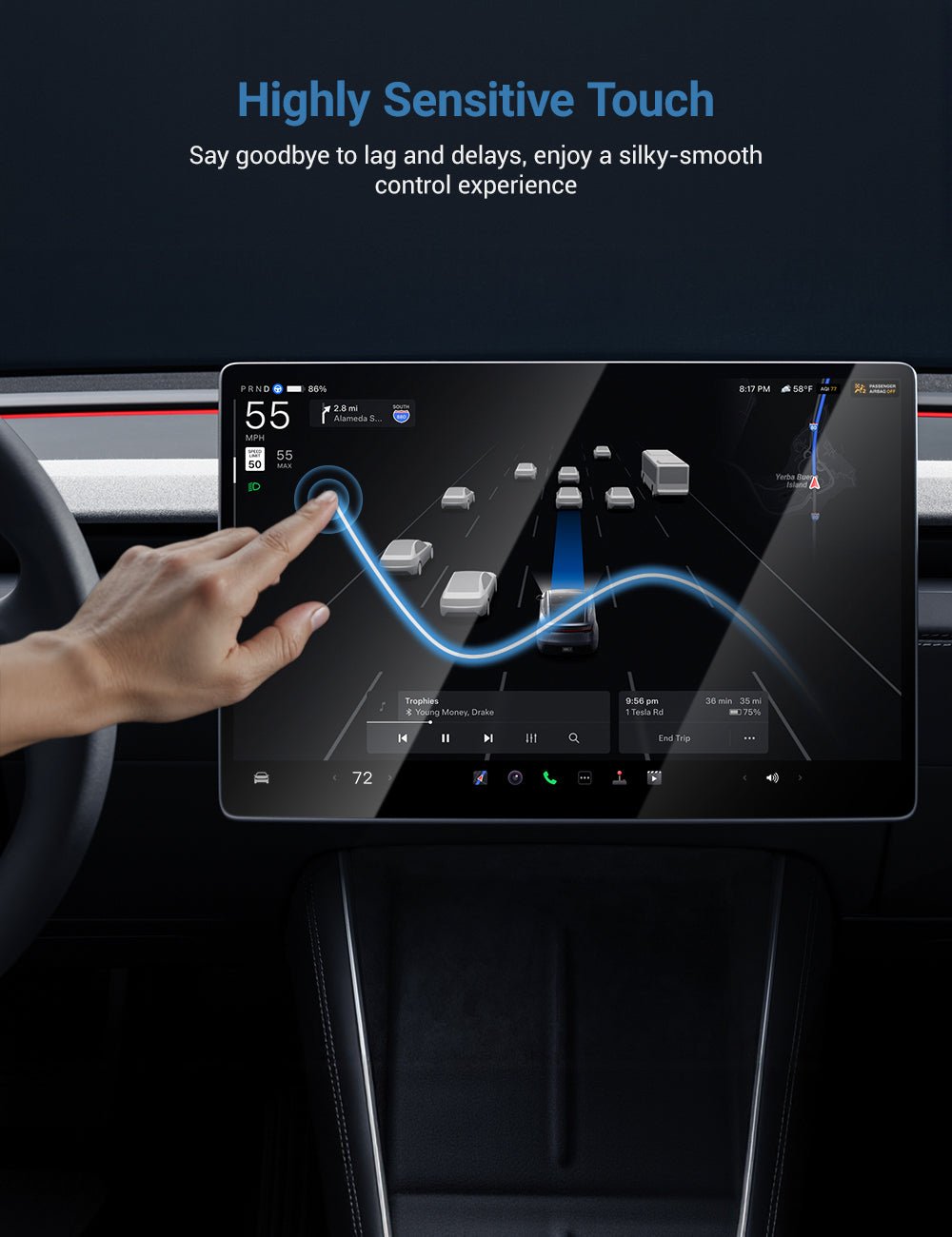 Tesla Model 3 Highland / Model Y Juniper Screen Protector | TESERY