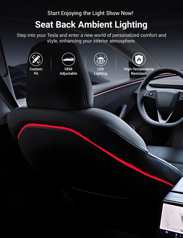 Tesla Model 3 Highland & New Model Y Seat Back Ambient Lighting ...