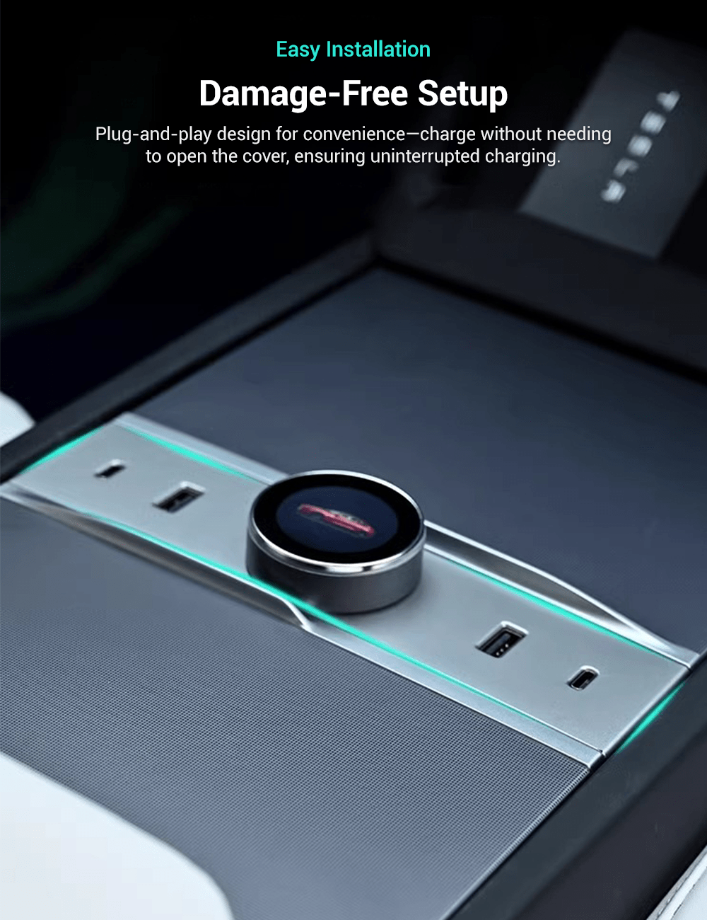 Tesla Model 3 Highland & New Model Y Smart Rotating Gear Shift Dock