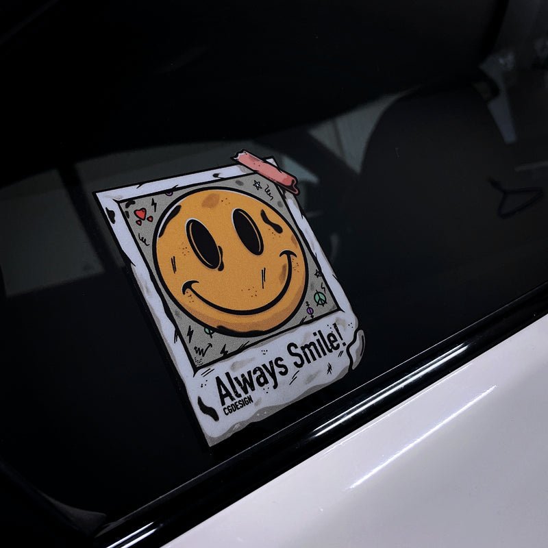 Car Stickers Smiley Face Reflective