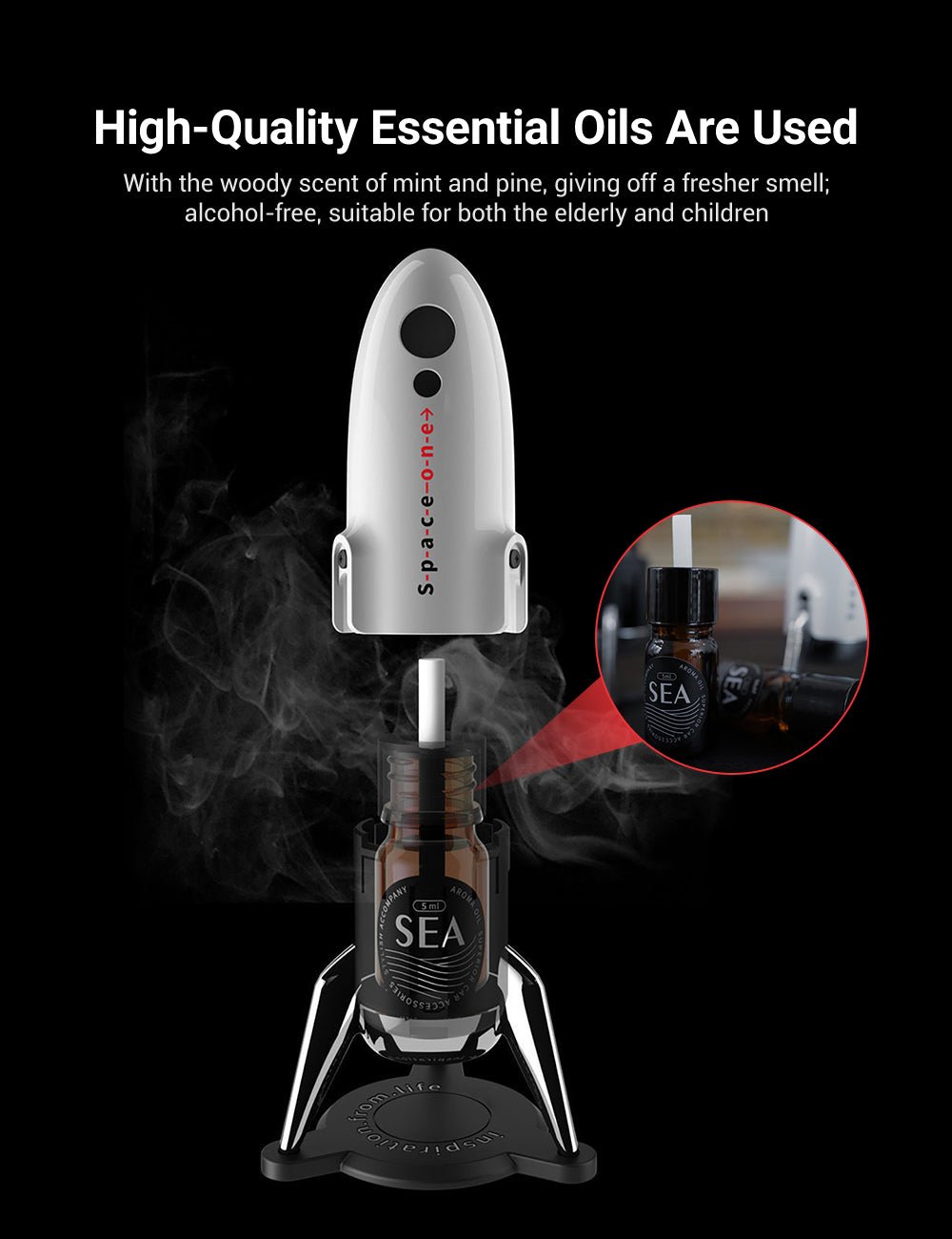 Tesla Rocket Perfume Diffuser - TESERY Space One Aromatherapy
