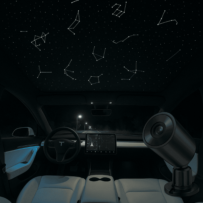 Tesla Starry Sunroof Projector Ambient Light丨 Galaxy Lighting Effect