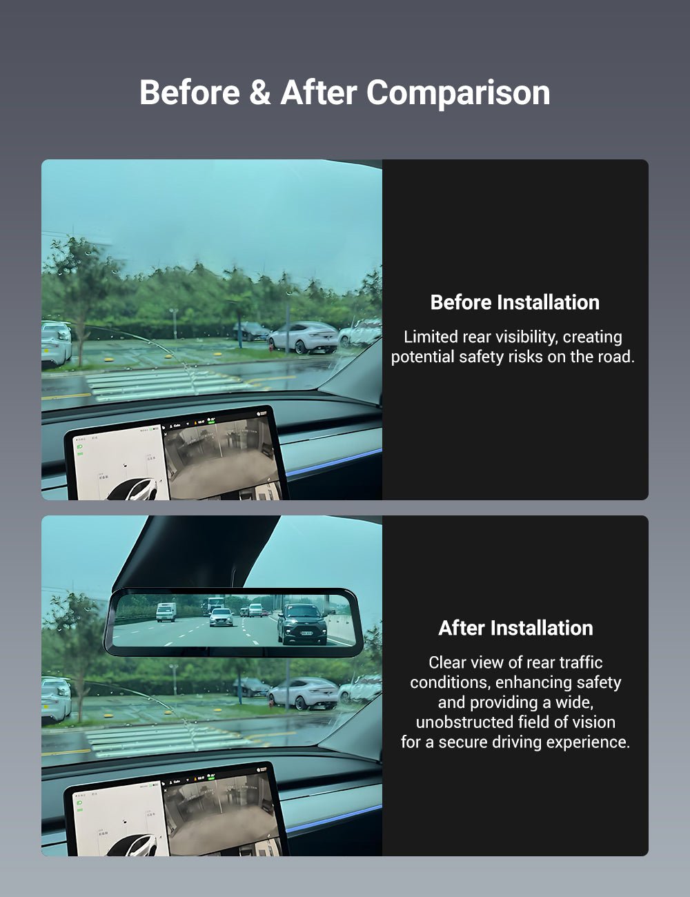 Model 3 Hihgland / Model Y Juniper: Streaming Rearview Mirror & Dash ...